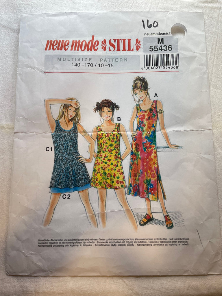 Neue mode Pattern M55436 Girls Dress CUT Size 10 – Wee Scotty